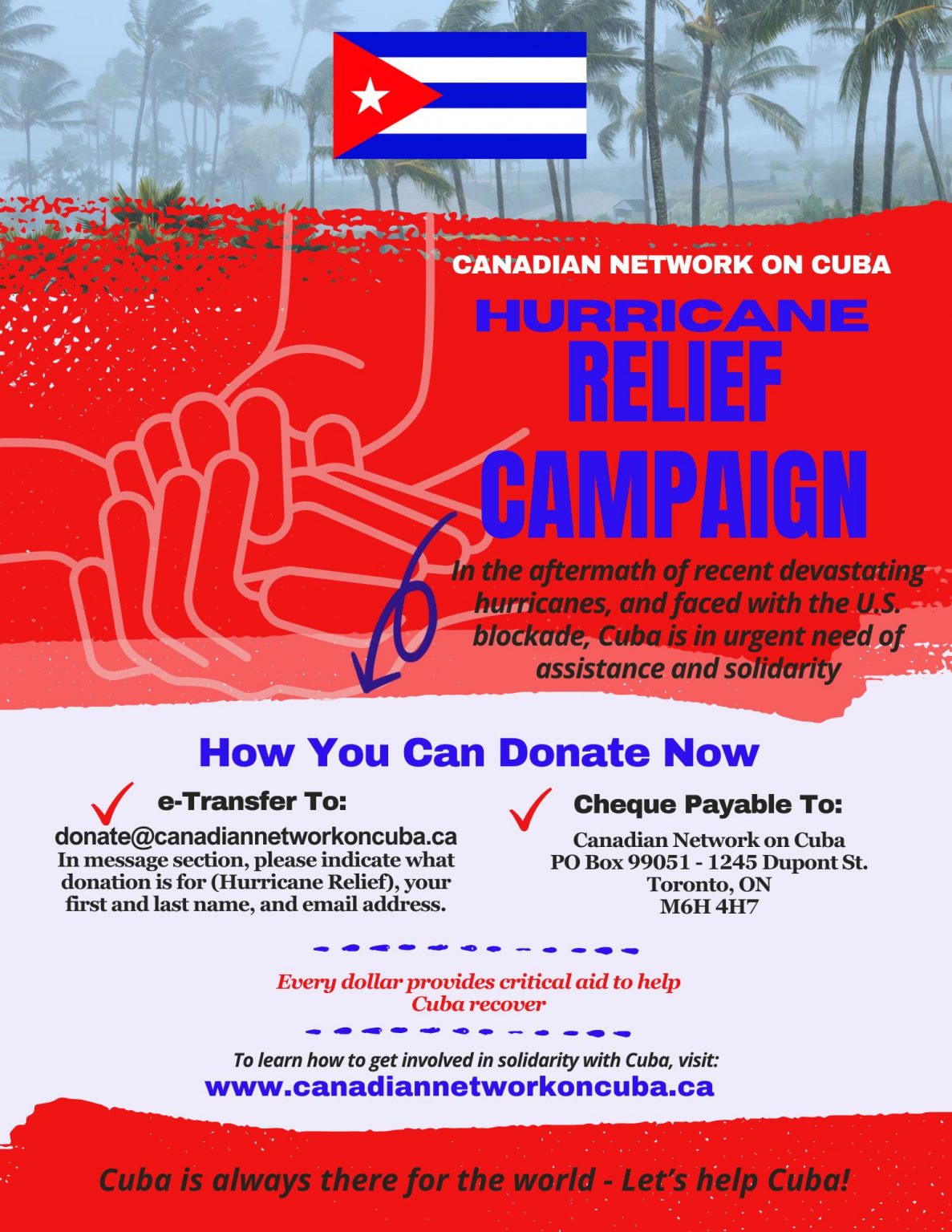 CANADIAN NETWORK ON CUBA HURRICANE RELIEF CAMPAIGN – Canadian network ...